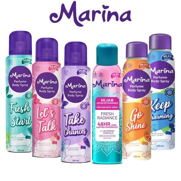 Jual MARINA PERFUME BODY SPRAY 150 ML - PARFUM SPRAY SEMPROT KEMASAN ...