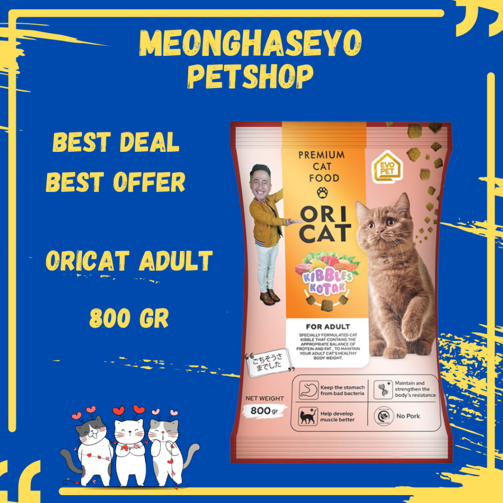 Jual Ori Cat Adult Dry Food 800gr Makanan Kucing Ori Cat Freshpack ...