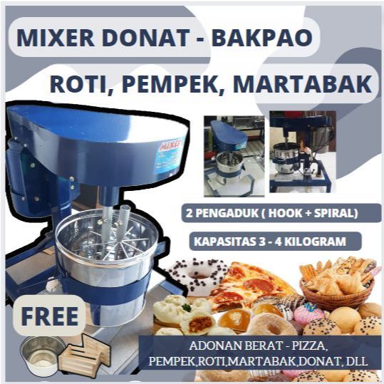 Jual Mixer Adonan Berat Donat Mixer Adonan Roti Mesin Pencampur Adonan ...