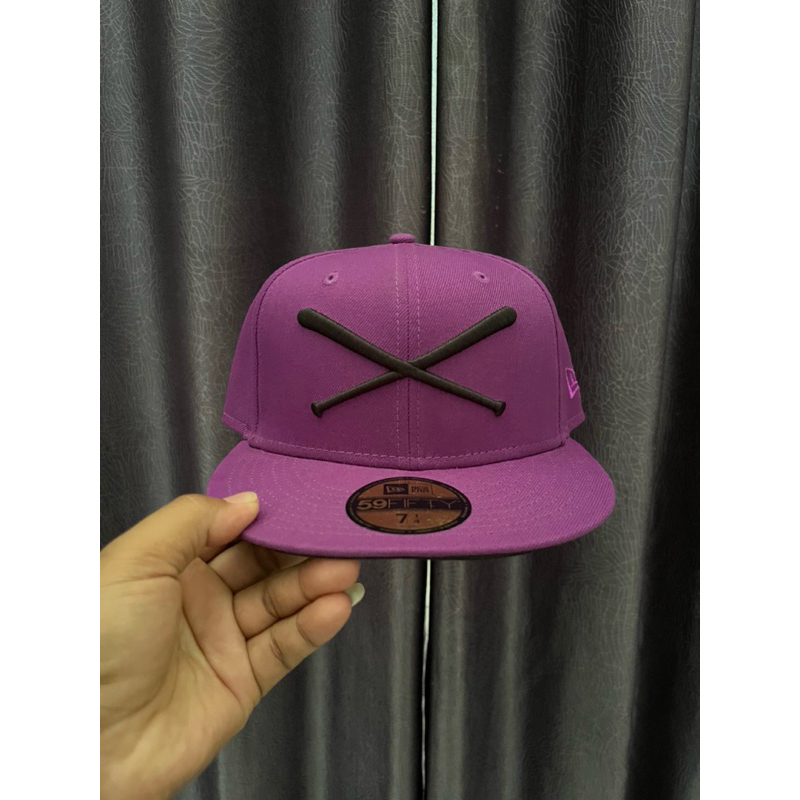 Jual Topi New Era 59Fifty x Justfitteds 71/4 Purple Crossed Bats Black ...
