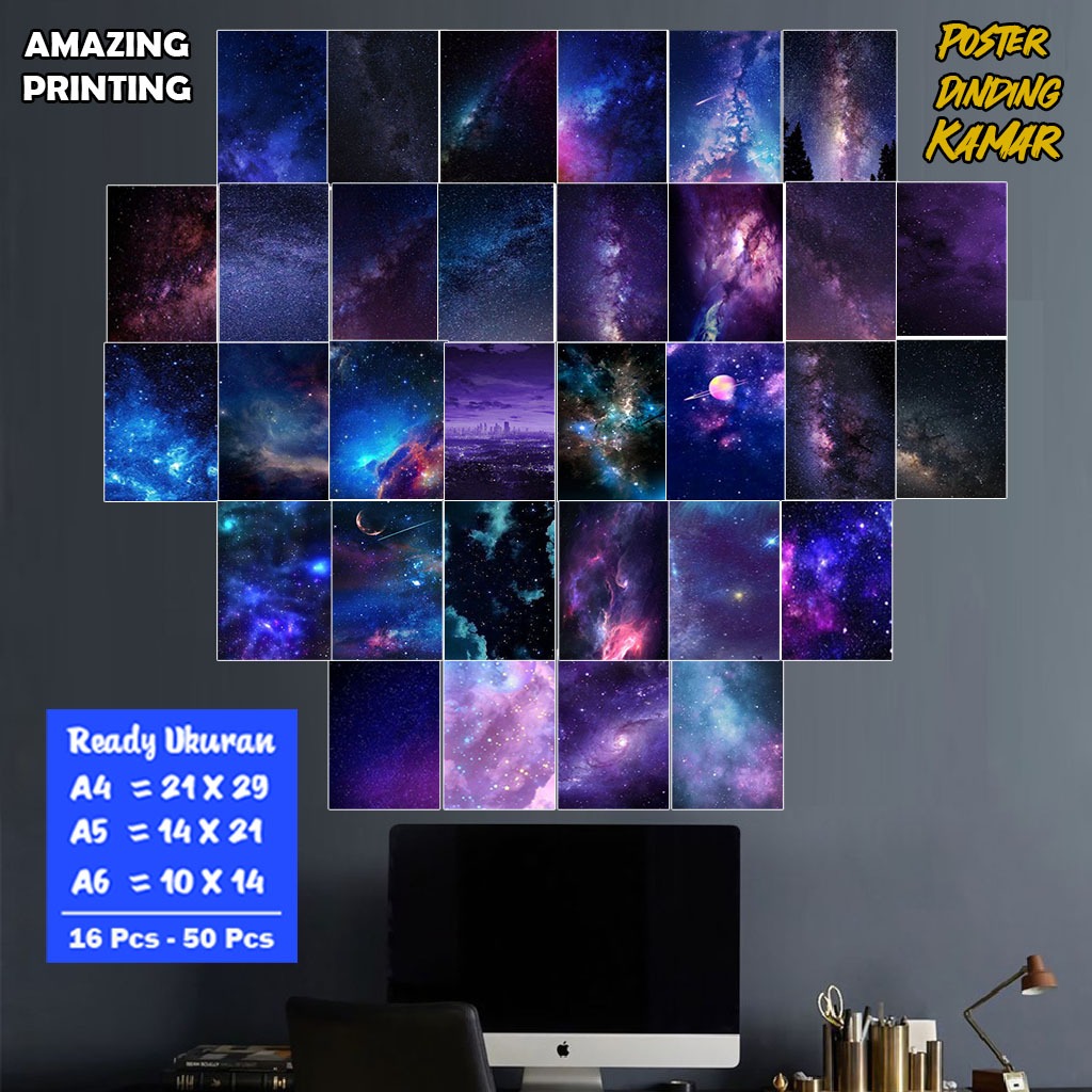 Jual Poster Dinding Kamar Galaxy / Poster Dinding Galaxy / Hiasan ...