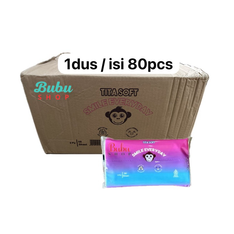 Jual ( 1 dus ) TIssue TITA soft travel pack 50 sheets 2 ply ( 1 dus ...