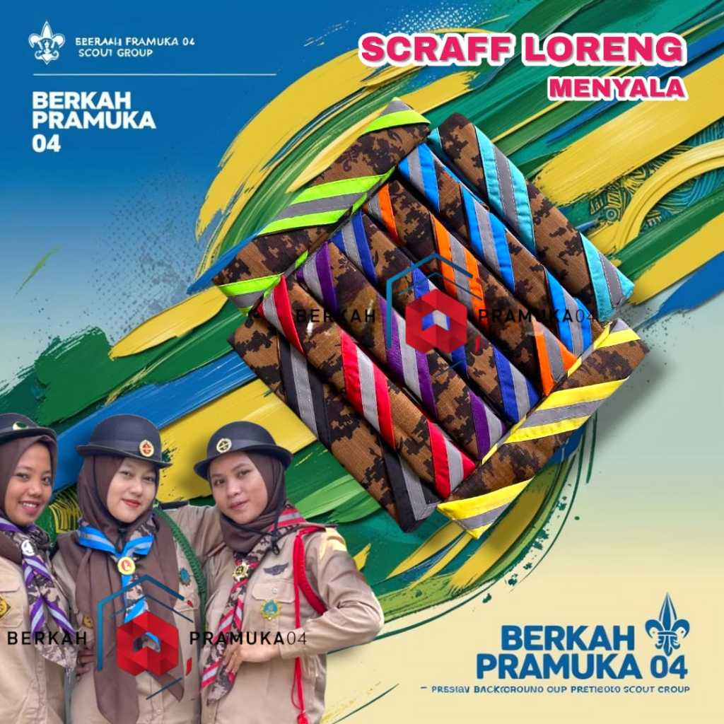 Jual Slayer syal scraft loreng pramuka list menyala (Bijian) | Shopee ...