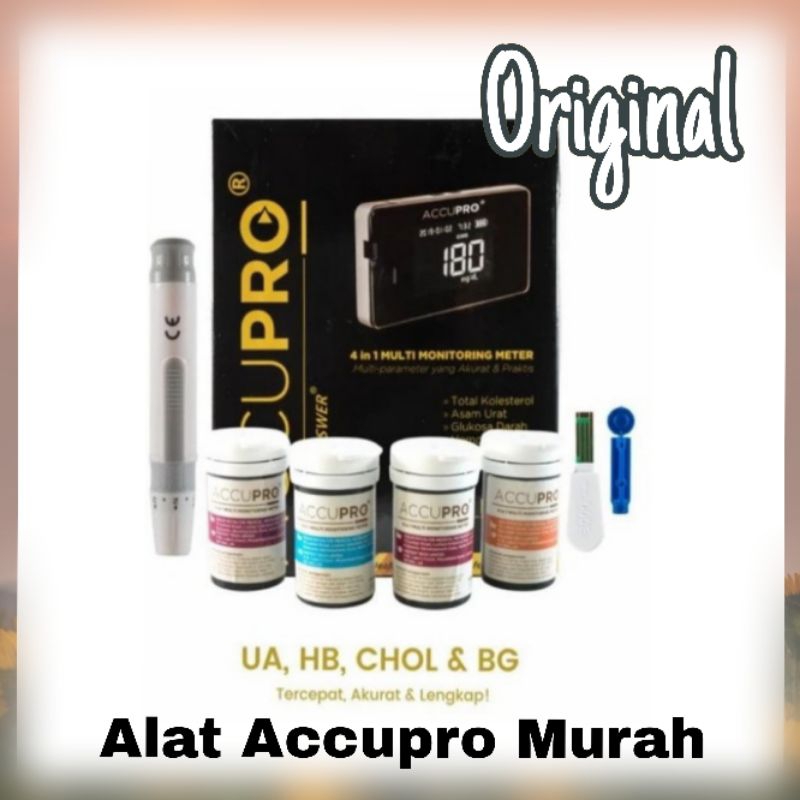 Jual Alat Accupro 4in1 / Alat cek darah 4 fungsi Accupro Lengkap dengan ...