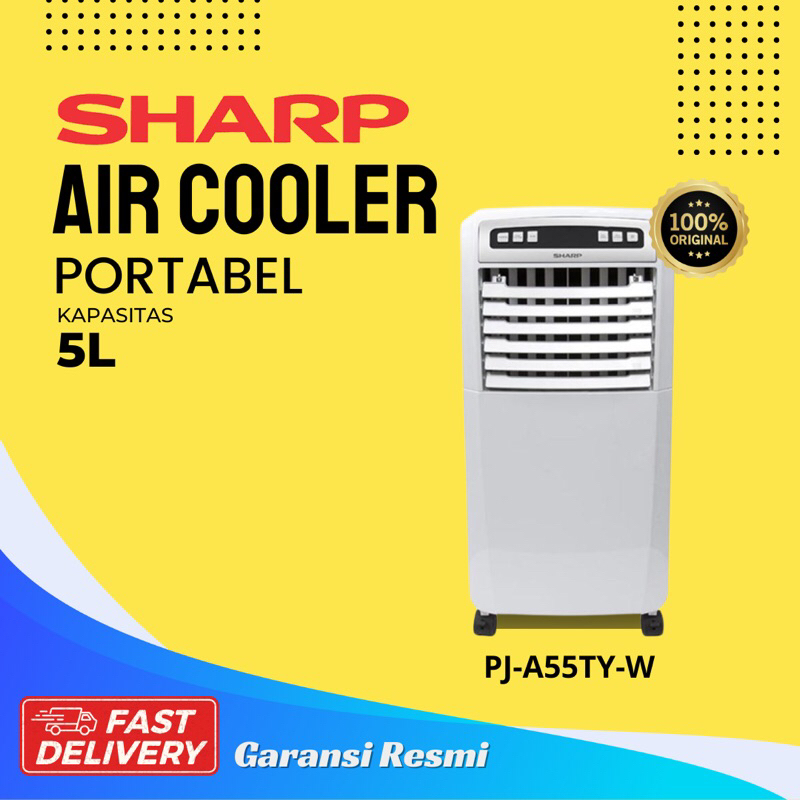 Jual Air Cooler SHARP PJ- A55TY-W / Pendingin Ruangan 5L With Remote ...