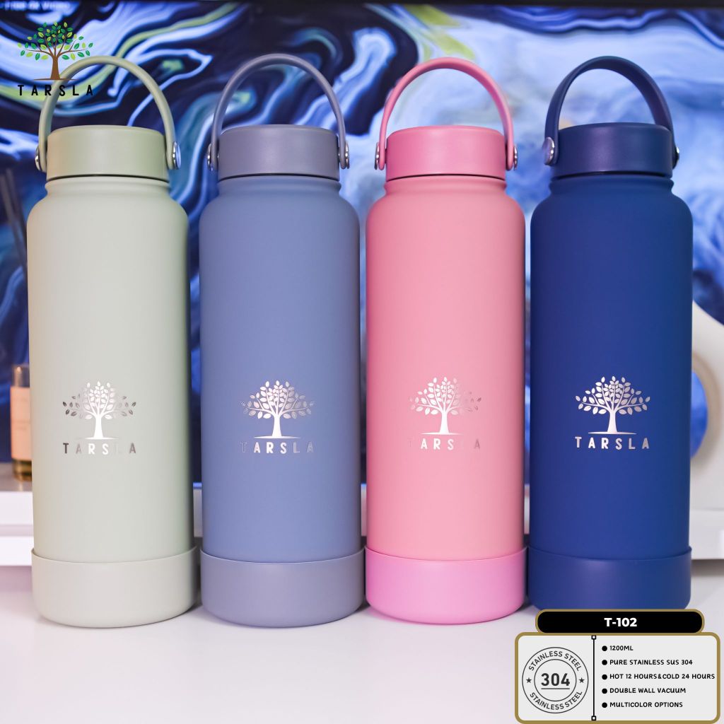 Jual Tarsla Botol Minum Termos Stainless T-102 Vacuum Flask Tumbler ...