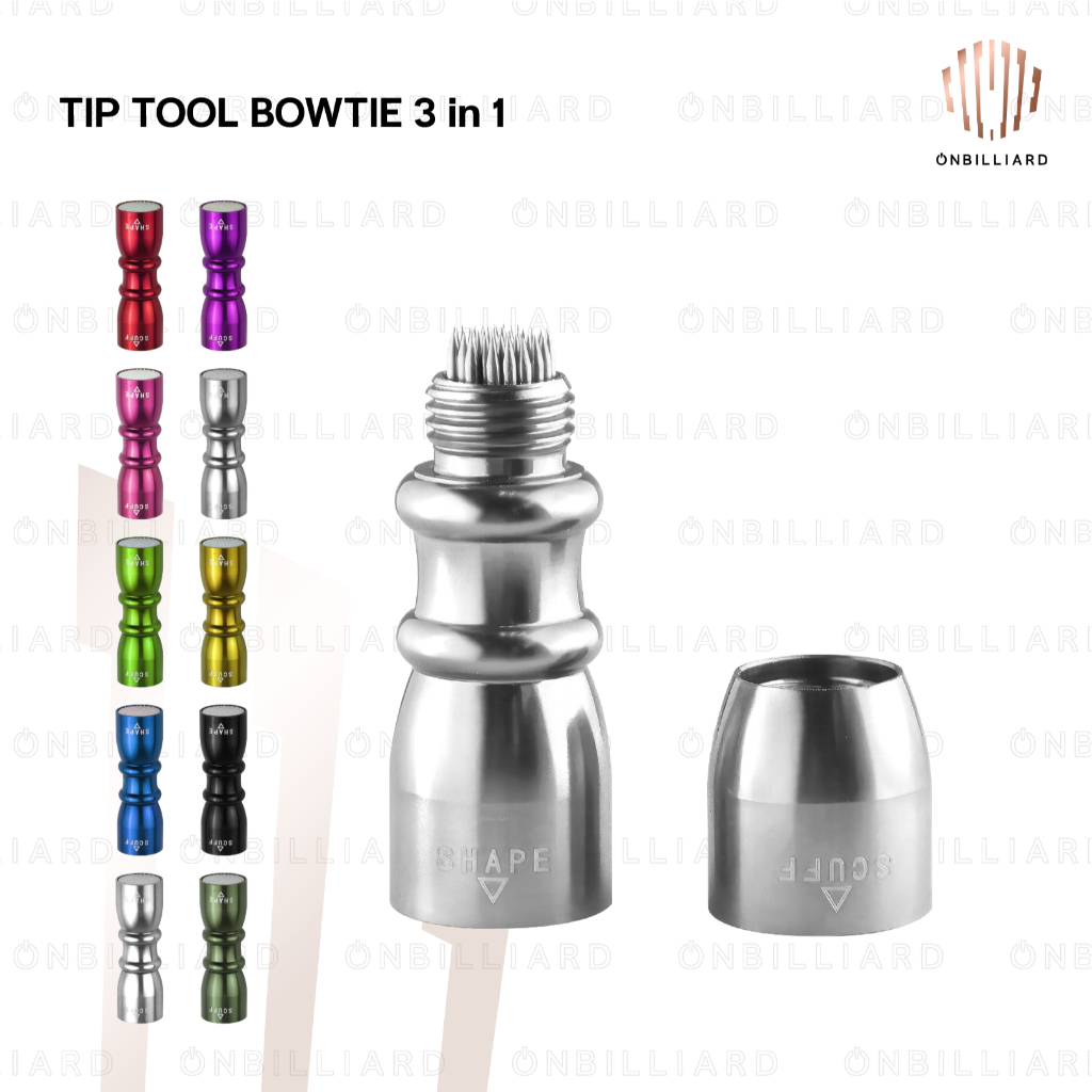 Jual Tip Tool Bowtie 3 in 1 Professional Alat Amplas Cue Tip Stick Billiard | Shopee Indonesia