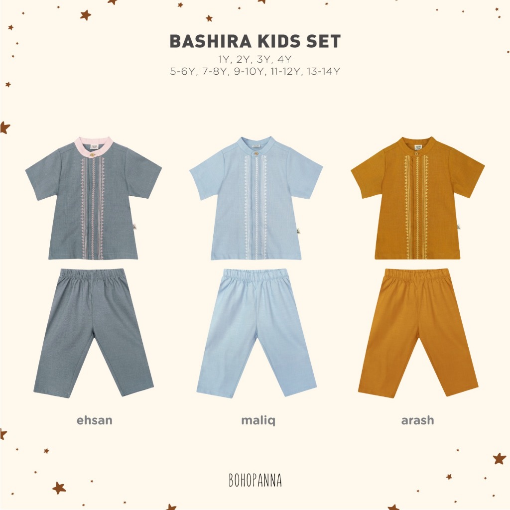 Jual BOHOPANNA - RAYA COLLECTION - BASHIRA KIDS SET - Setelan Baju Anak Laki-Laki - Baju Muslim ...