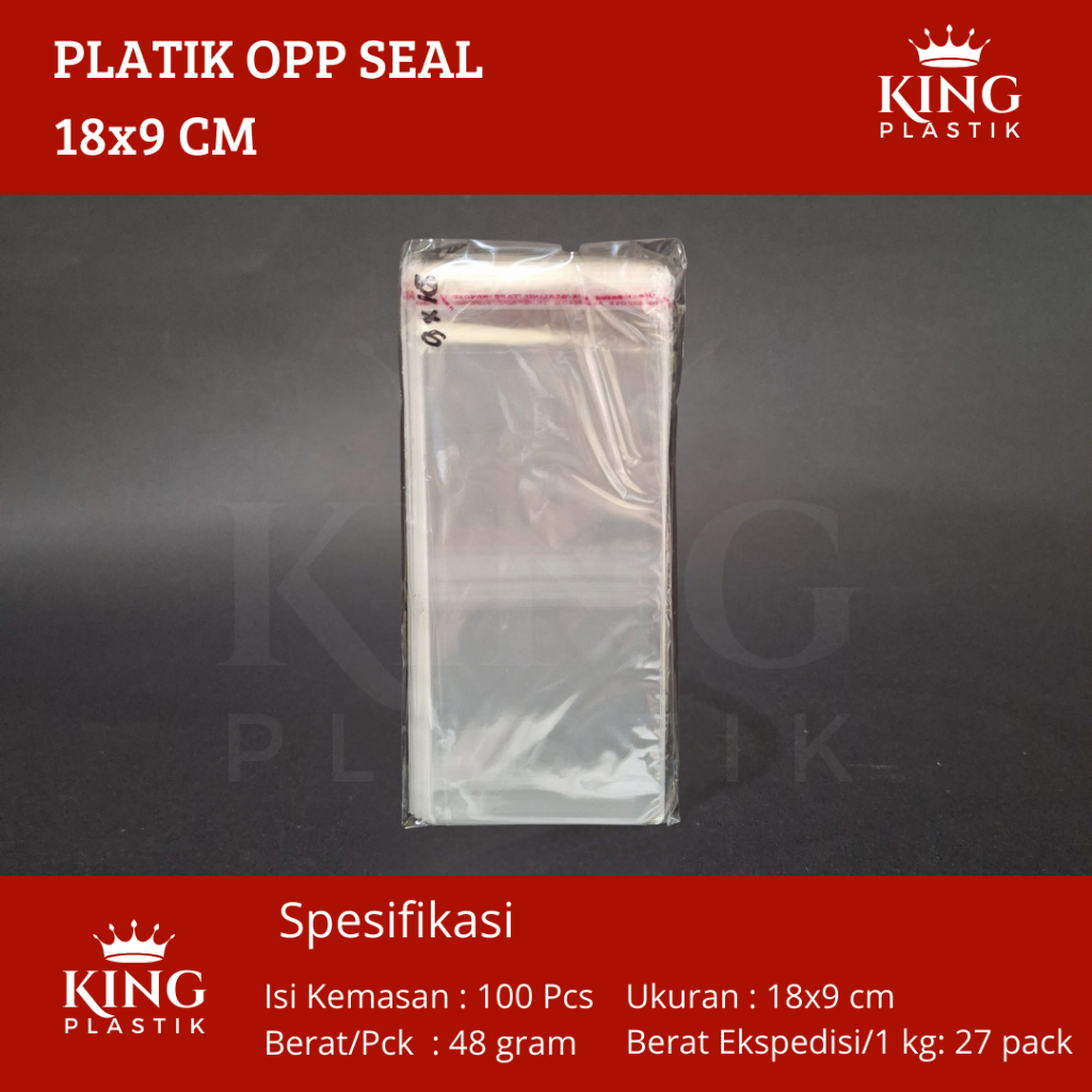 Jual Plastik Opp 9x18 Seal Bening Isi 100 Lembar / Plastik Lem Rekat ...