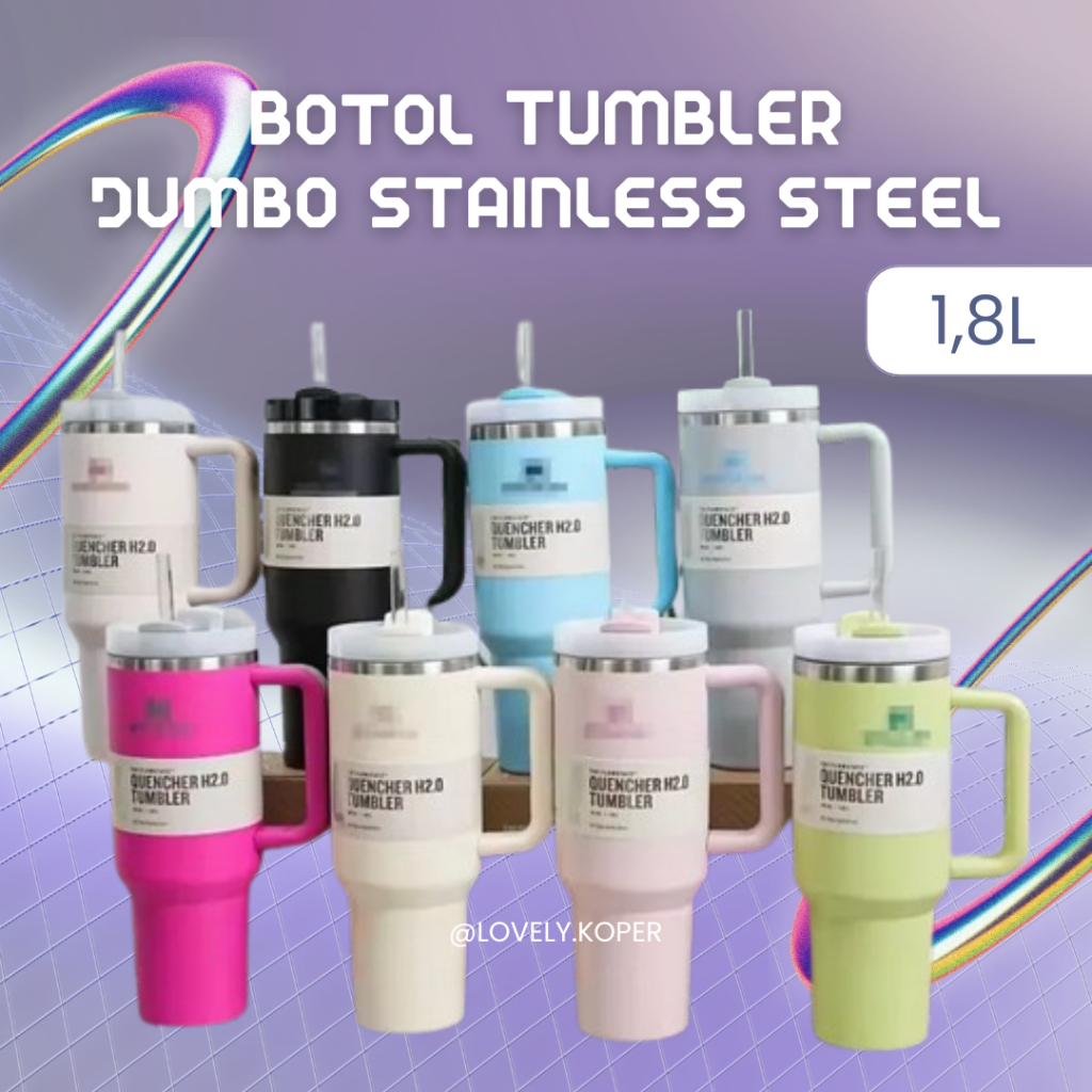 Jual Botol Minum Tumbler Jumbo Large Stainless Botol Handle Gagang ...