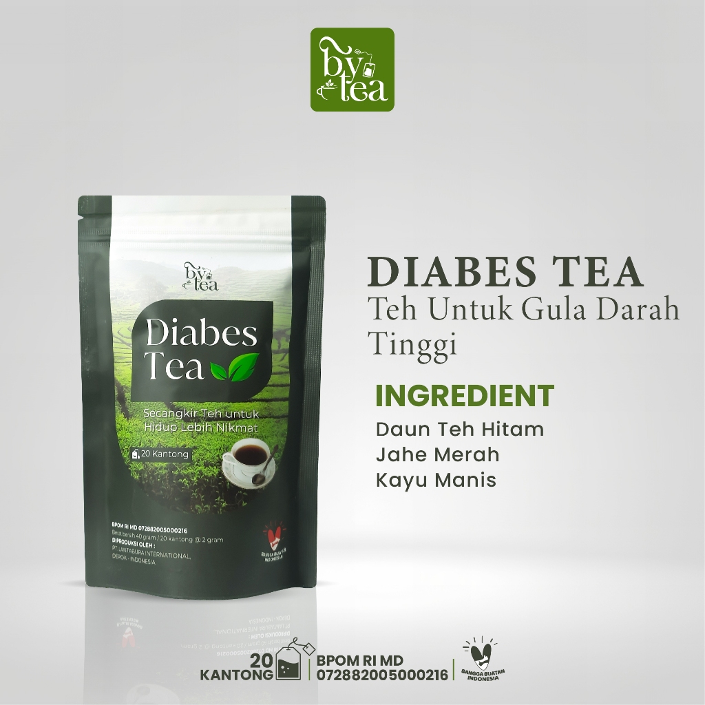 Jual Bytea Diabes Tea Daun Teh Hitam dengan Kombinasi Jahe Merah dan Kayu Manis untuk Kesehatan ...
