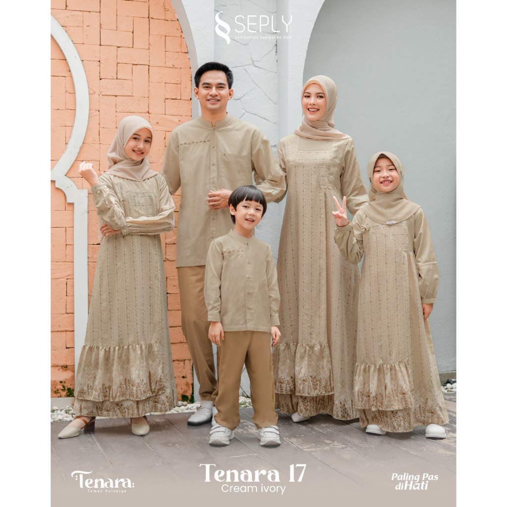 Jual Tenara 17 Cream Ivory Sarimbit Keluarga Seply Best Seller 2025 ...
