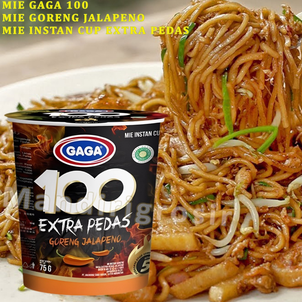Jual Mie Instan Cup Extra Pedas * Mie Gaga 100 * Mie Goreng Jalapeno ...