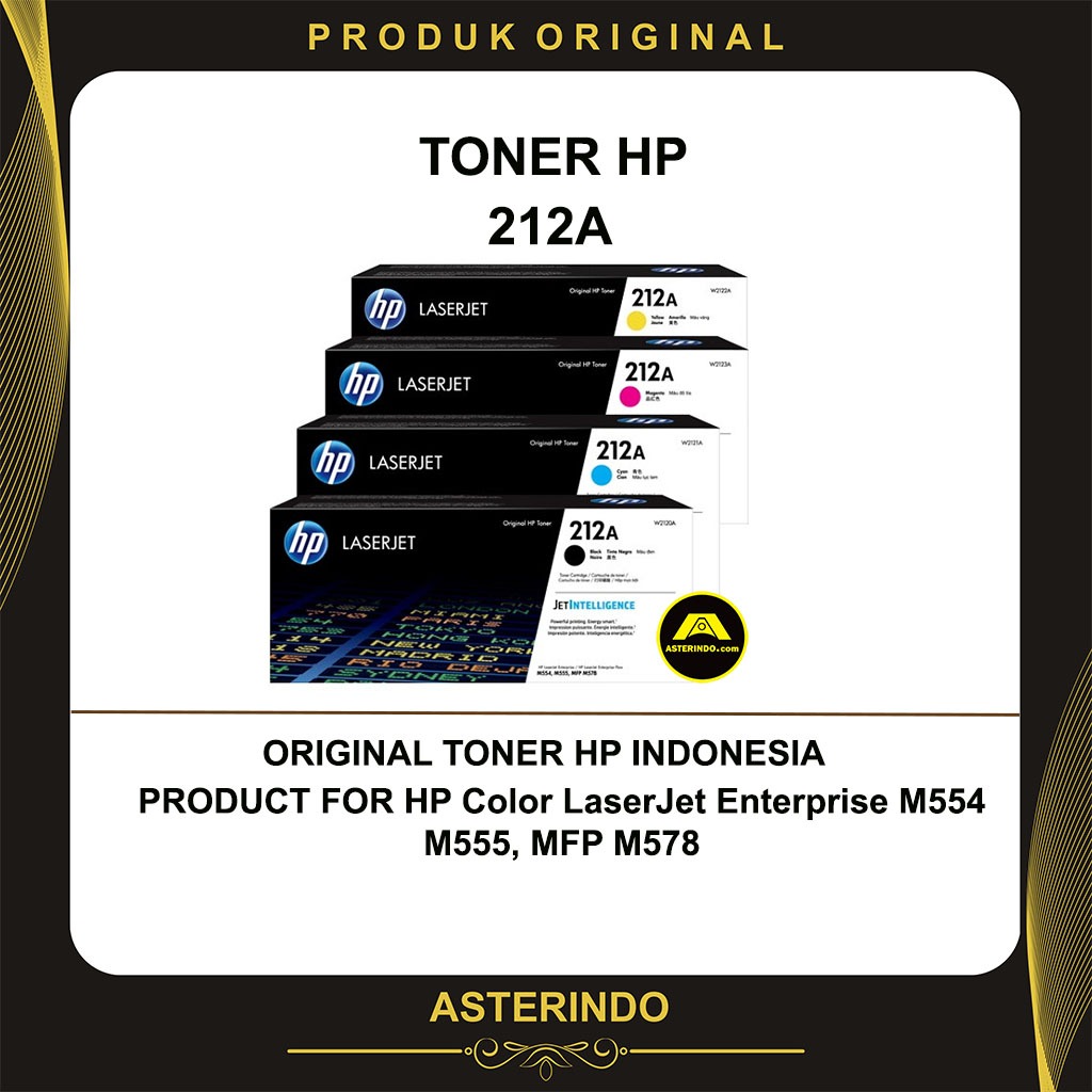 Jual Toner HP 212A Tinta Cartridge Printer Laserjet Black Cyan Magenta ...