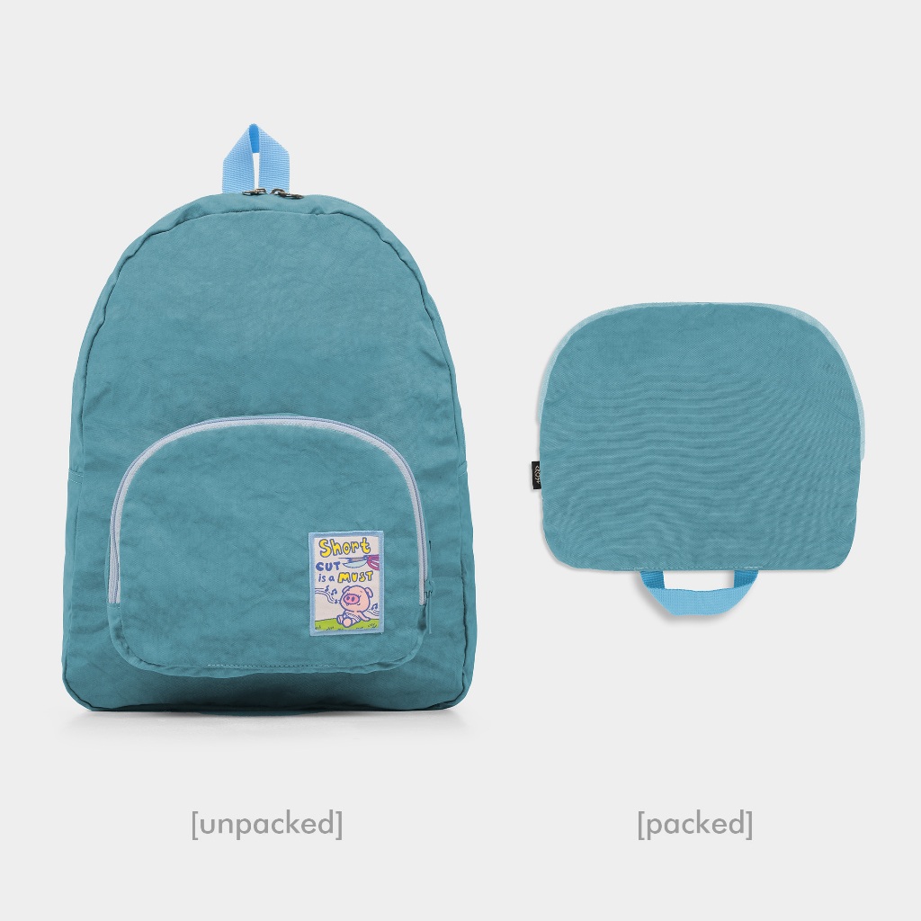 Jual CRSL Pigko Packo Backpack Steel Blue I Ransel I Foldable Backpack ...