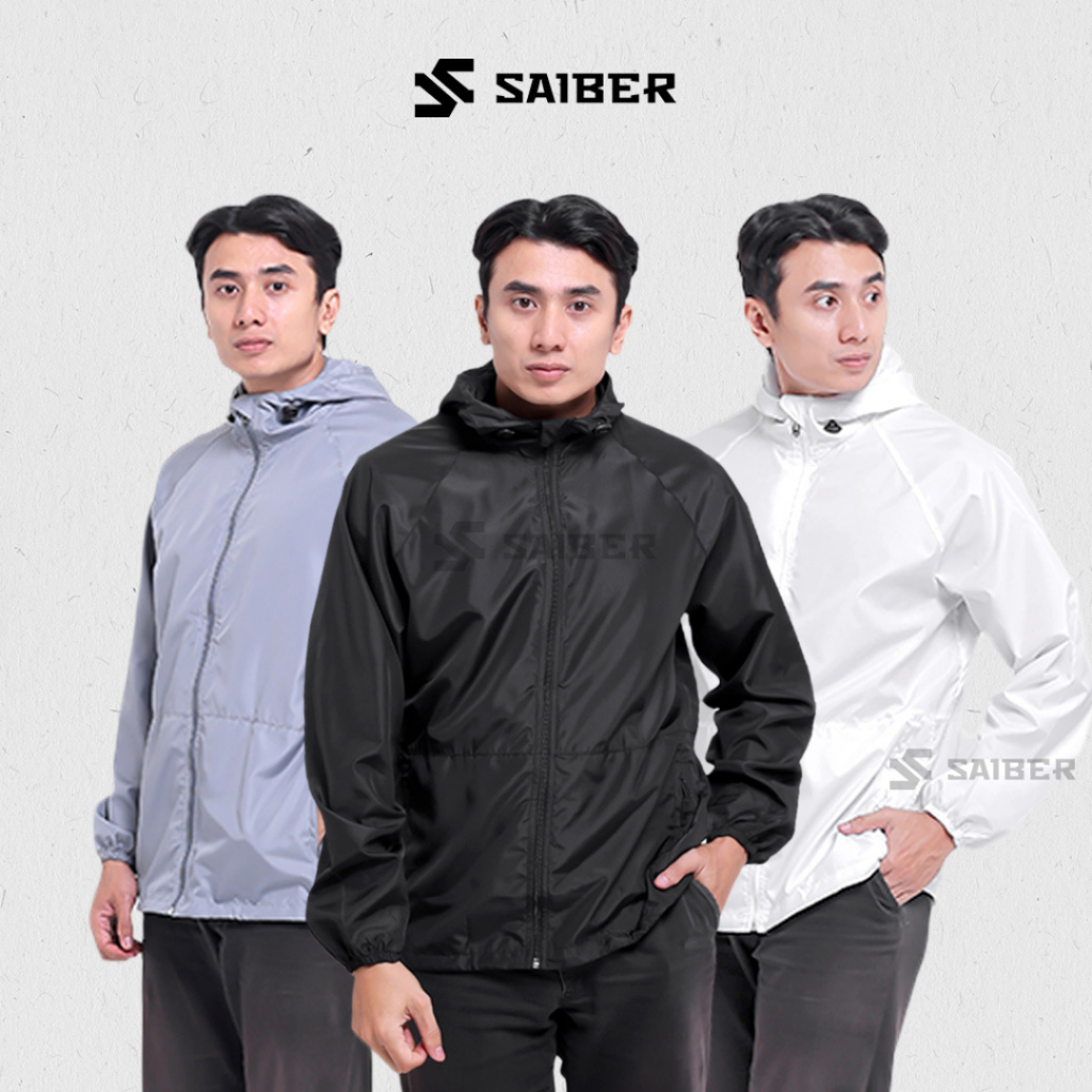 Jual Saiber - Running Jacket Basic Windbreaker UV Protection Foldable ...