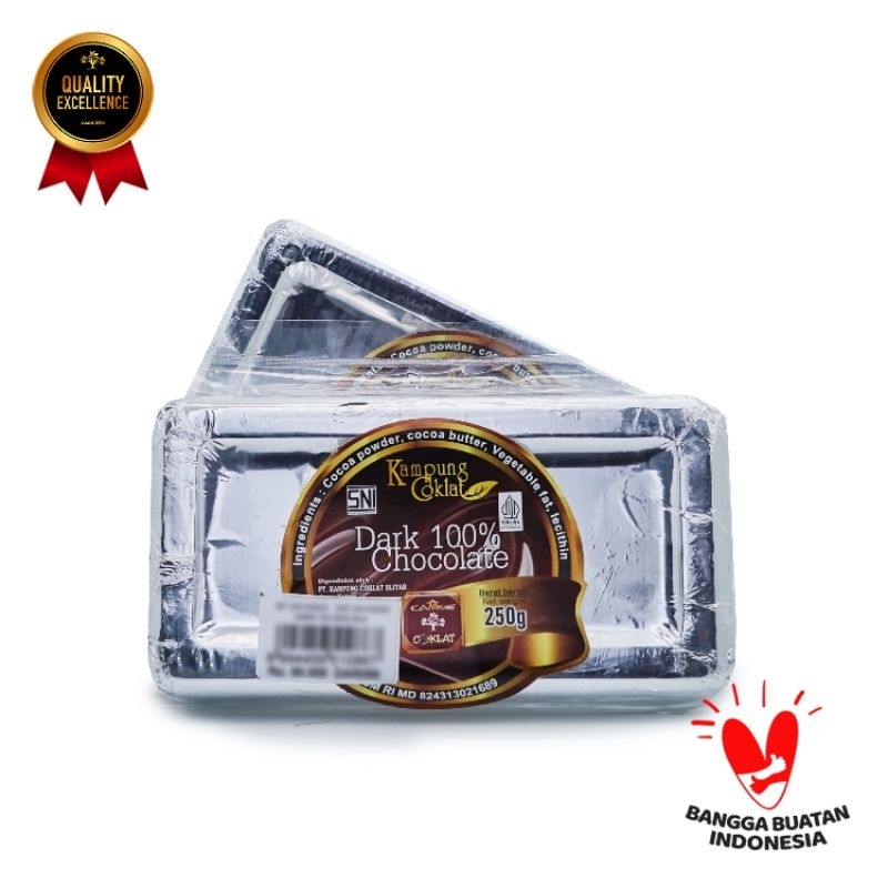 Jual COKELAT BLOK DARK 100% 250 GRAM - KAMPUNG COKLAT | Shopee Indonesia