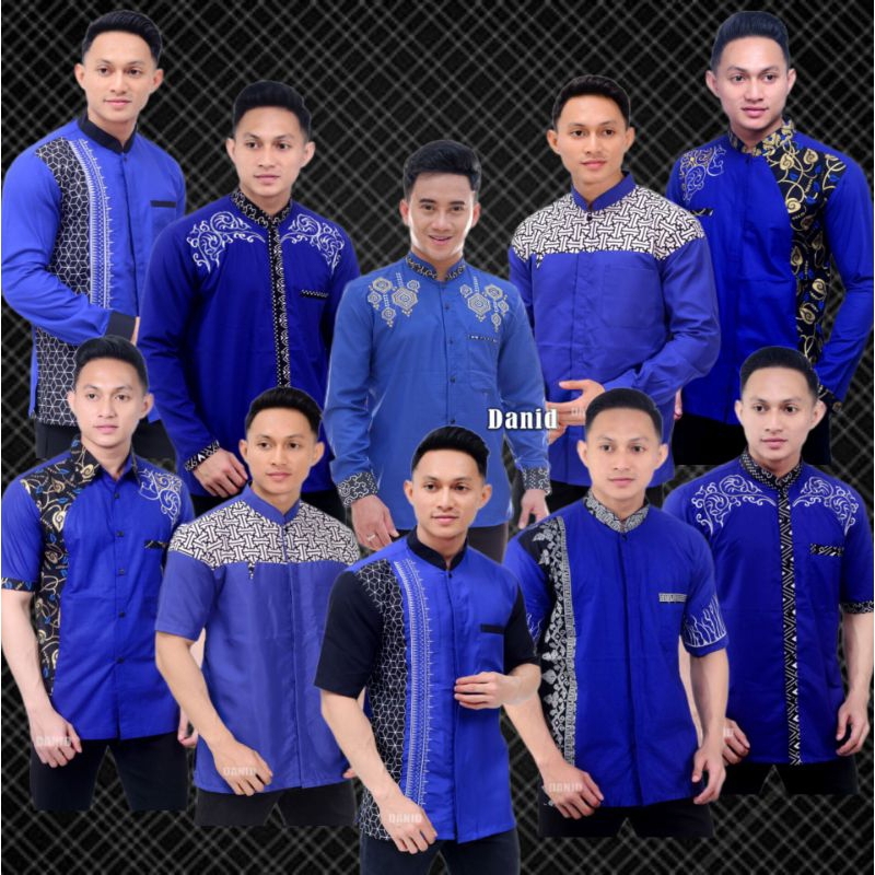 Jual New Baju Koko Lebaran Pria Modern Warna Biru Muda / Birel / Biru ...