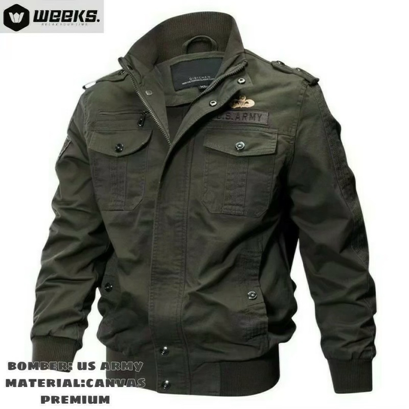 Jual Jaket Kanvas Pria Terbaru//Jaket Us Army Keren//Jaket Kanvas ...
