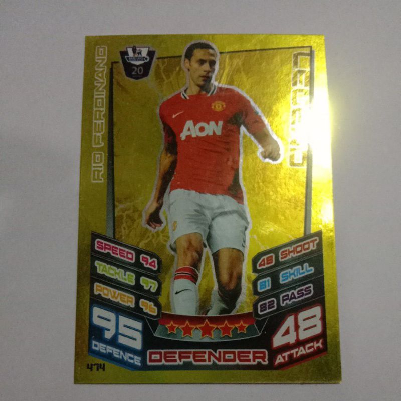 Jual card match attax legend Rio Ferdinand Manchester united | Shopee ...