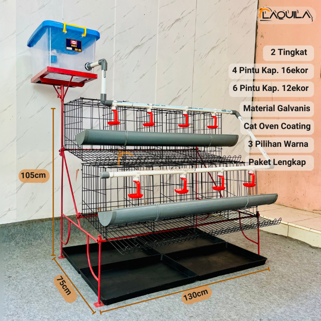 Jual Paket Kandang Ayam Petelur 2 Tingkat Fullset Lengkap Rumahan Modern Praktis | Shopee Indonesia
