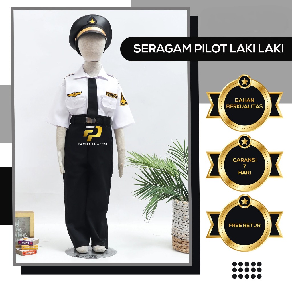Jual Baju Pilot Anak Laki Laki Setelan Kumplit Usia 3 Tahun - 8 Tahun ...