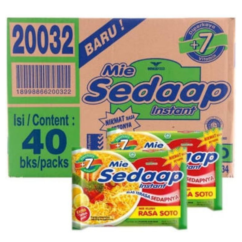 Jual Mie Sedaap Instant Rasa Soto / 1 Dus 40pcs | Shopee Indonesia