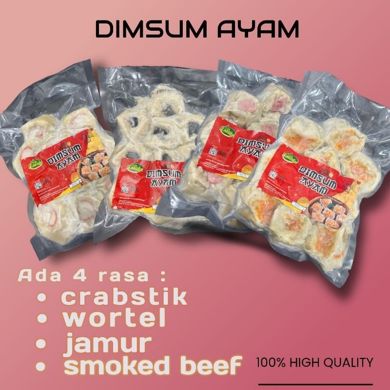 Jual dimsum ayam isi 10 pcs/dimsum jamur/dimsum wortel/dimsum crab ...