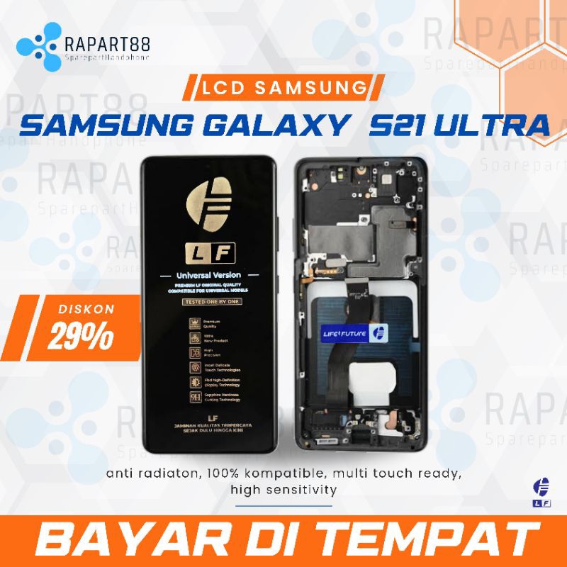 Jual [COD] LCD ORI Samsung S21 Ultra + Frame OLED Original Fullset ...
