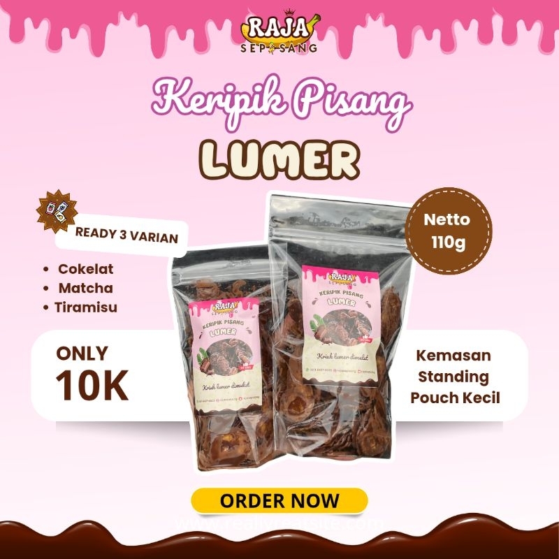 Jual KERIPIK PISANG LUMER Cokelat Matcha Tiramisu 110g | Shopee Indonesia