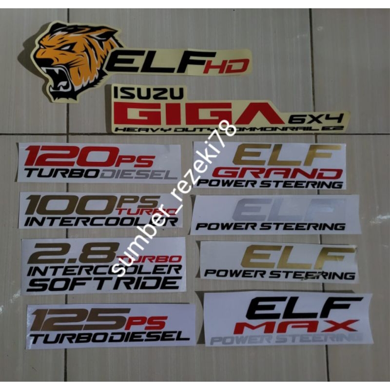 Jual stiker Isuzu elf minibus truk/sticker macan elf hd/stiker Isuzu ...