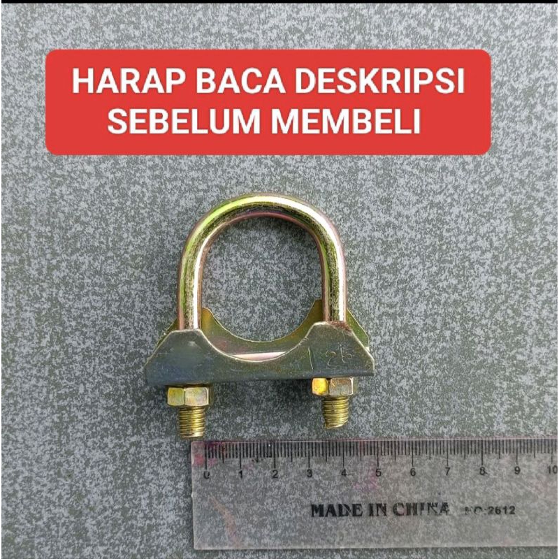 Jual Klem Knalpot Pipa Besi 1.25" Inch U Bolt Clamp | Shopee Indonesia