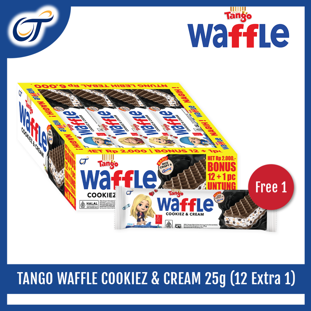 Jual Tango Waffle Cookiez & Cream 25 Gr (1 Box isi 13) | Shopee Indonesia