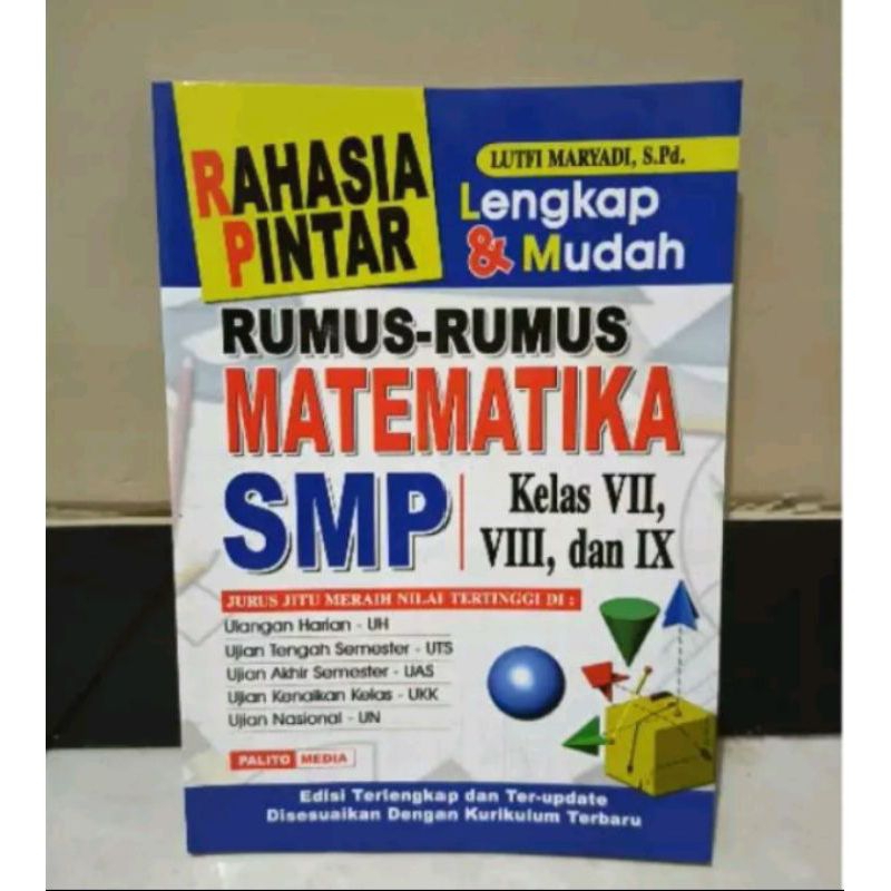 Jual Rahasia Pintar Rumus-Rumus Matematika SMP Kelas VII, VIII dan IX ...