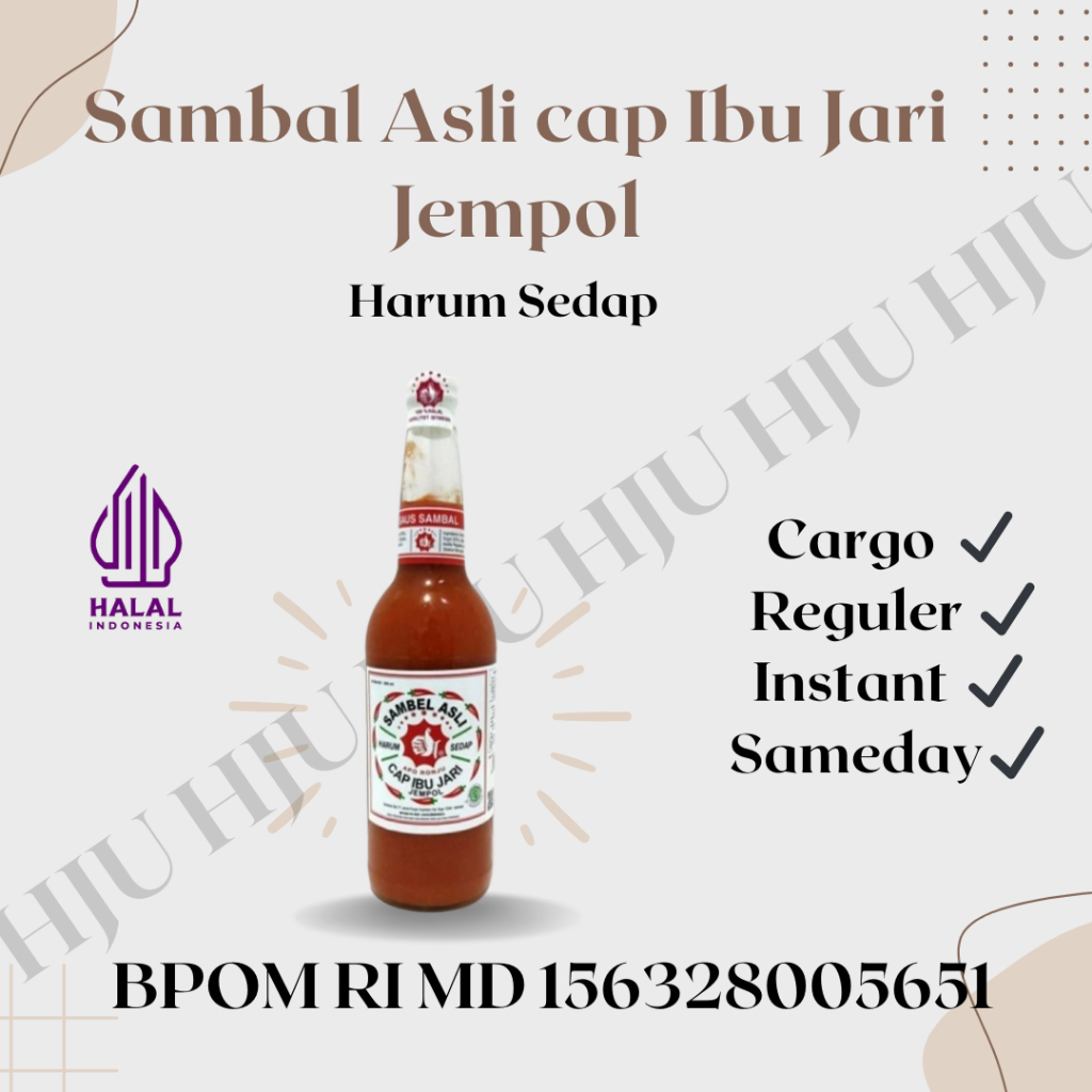 Jual Sambal Asli Harum Sedap Cap Ibu Jari Jempol 600ml | Shopee Indonesia