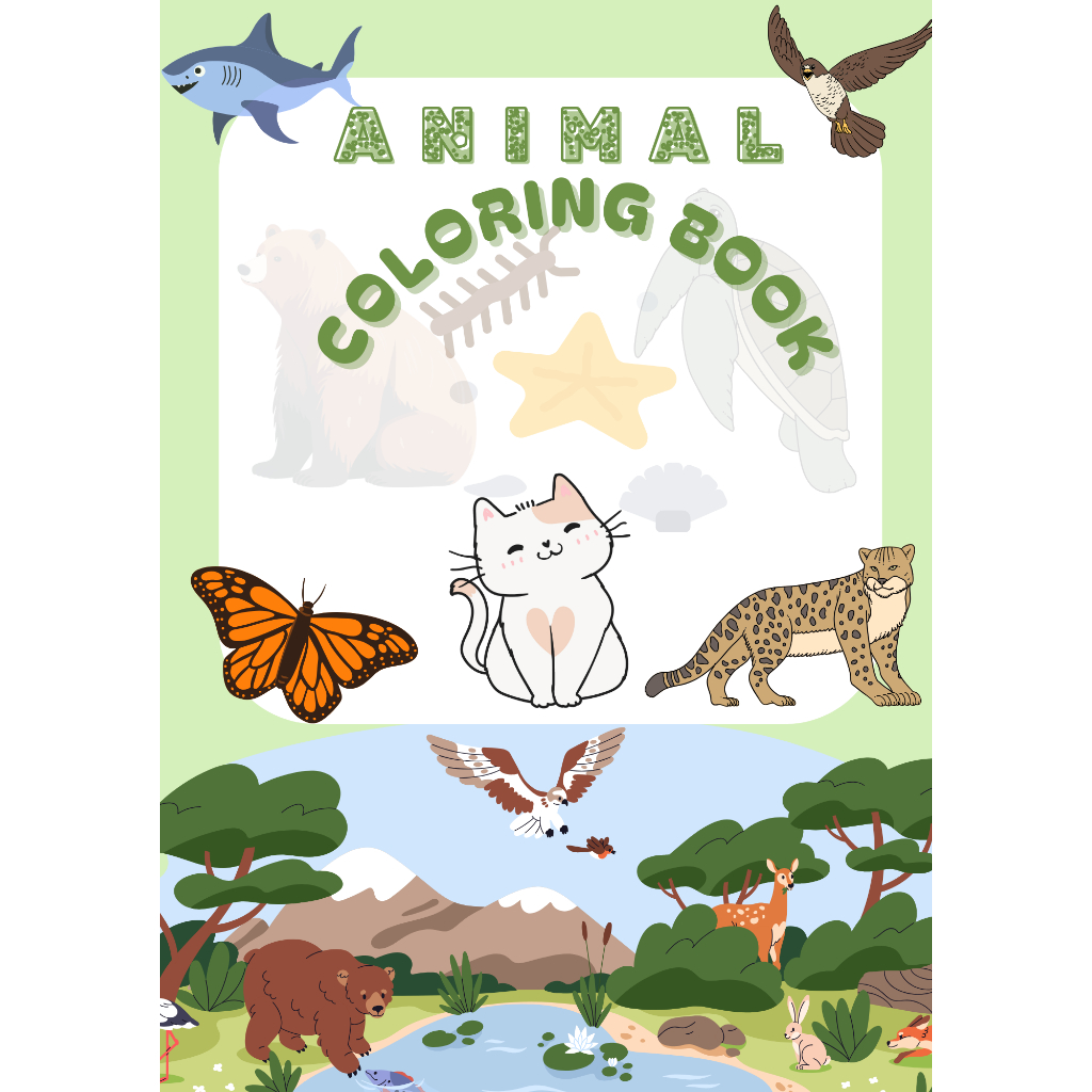 Jual Buku Mewarnai Anak Hewan Motif dan Kucing Animal Coloring Book ...