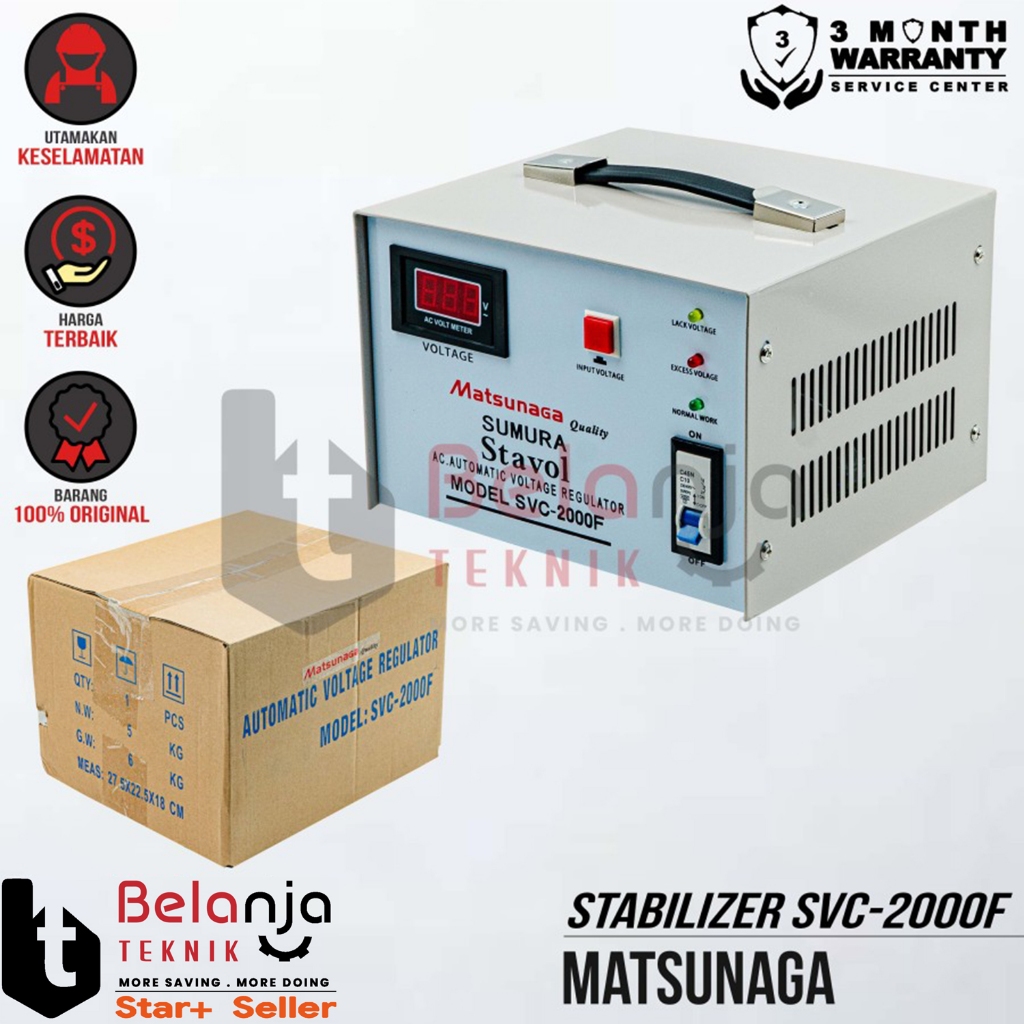 Jual Mesin Stavol Matsunaga SVC 2000 Stabilizer Voltage SVC-2000 VA 2000 Watt | Shopee Indonesia