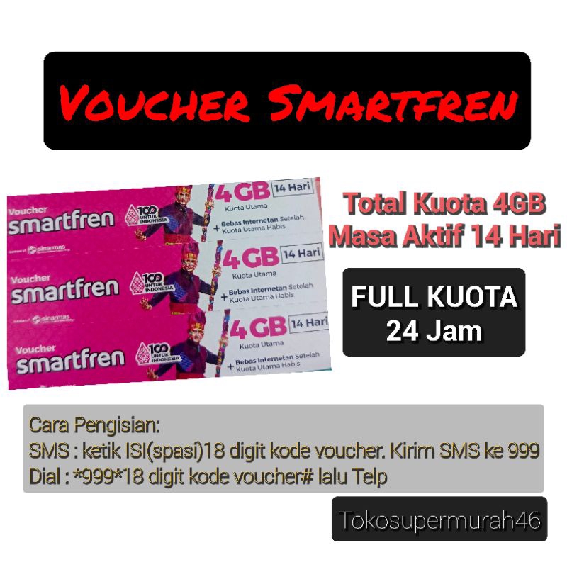 Jual voucher smartfren 4gb 14 hari | Shopee Indonesia