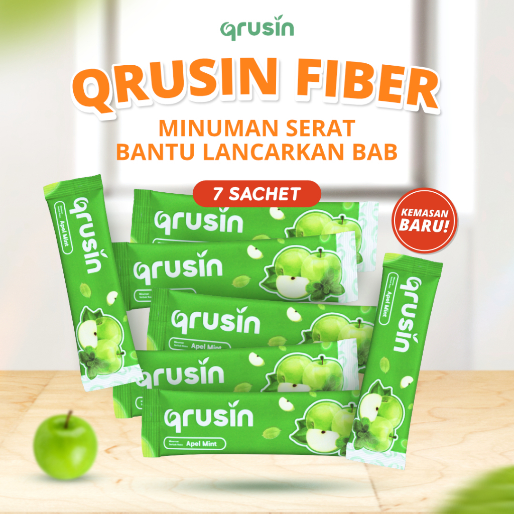 Jual Qrusin Minuman Diet Serat Fiber Slim Suplemen Detox Pelangsing ...
