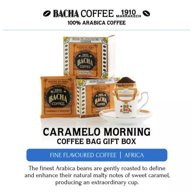 Jual Bacha Coffee Fine Flavoured Coffee - Caramelo Morning Coffee Bag ...