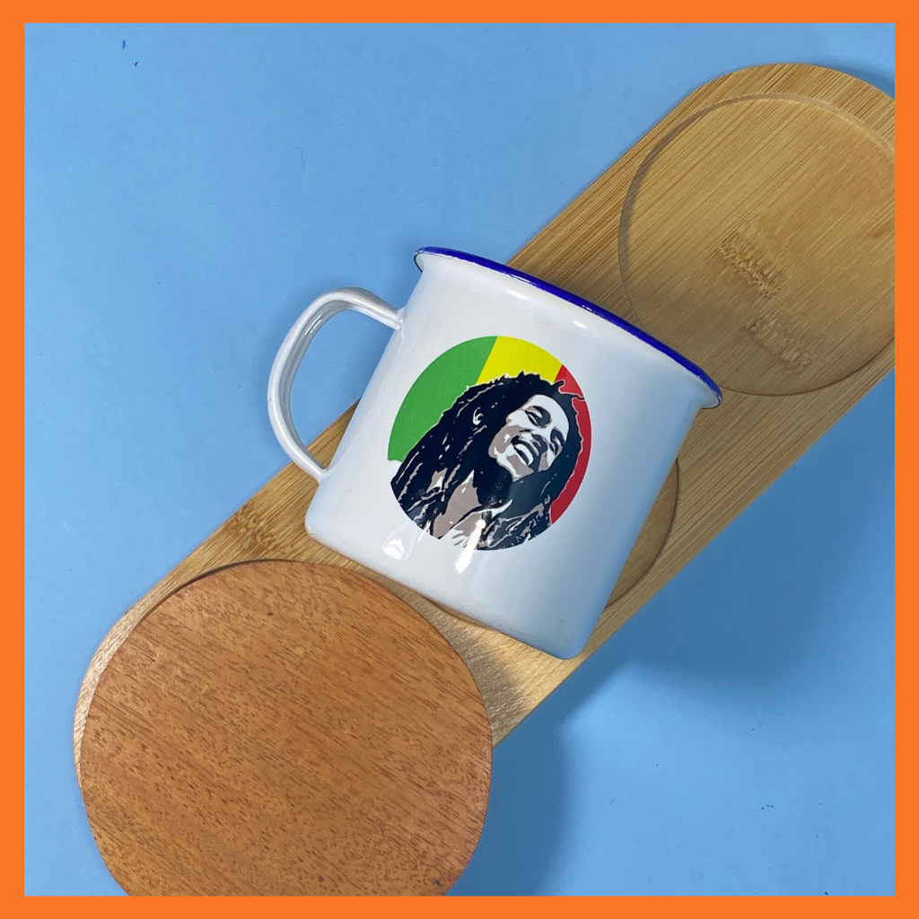 Jual Gelas Mug Cangkir Enamel Seng Jadul 7cm Sablon Custome enamel ...