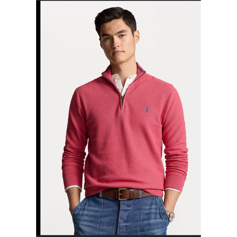 Jual Half Zip Polo Ralph lauren lengkap tag | Shopee Indonesia