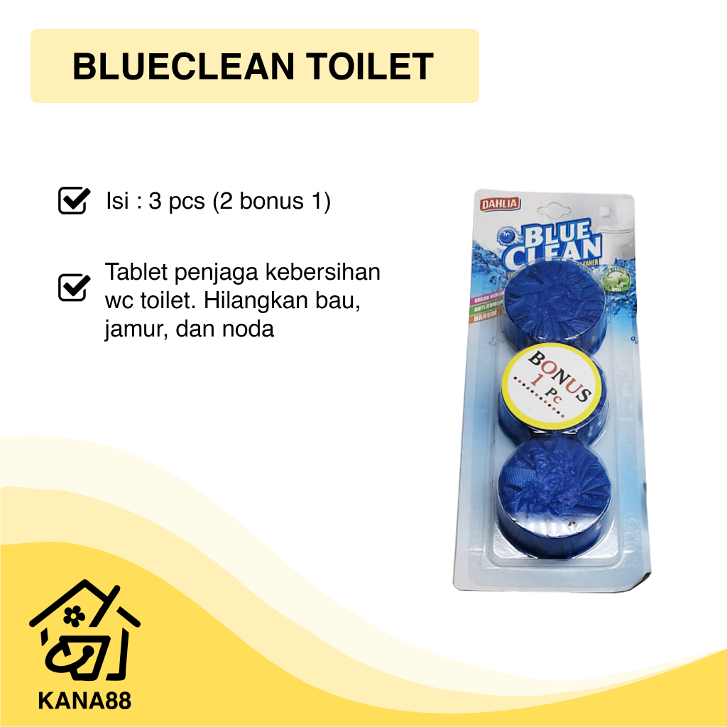 Jual Blueclean Toilet Dahlia Isi 3 Tablet Biru Pembersih WC Toilet ...