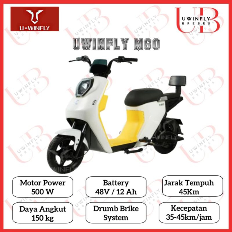Jual SEPEDA LISTRIK UWINFLY M60 NFC | Shopee Indonesia