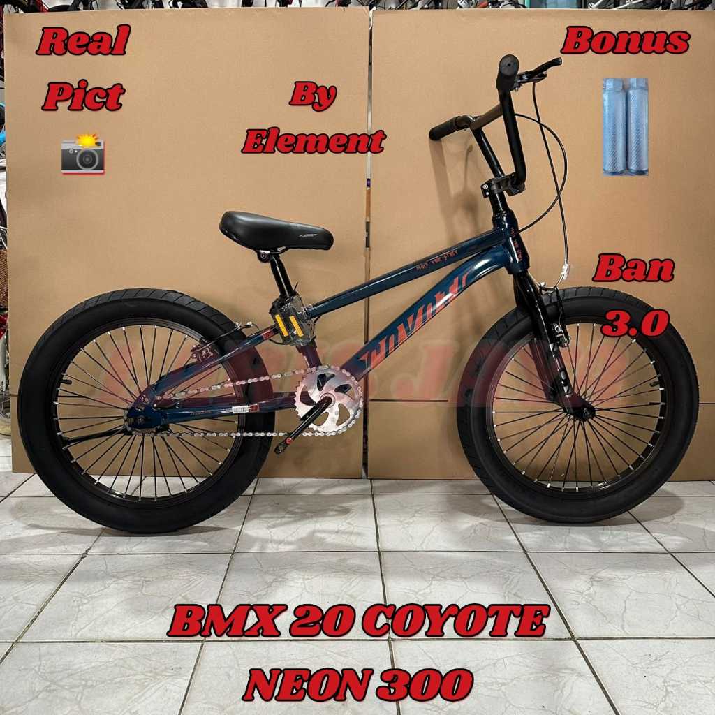 Jual SEPEDA BMX 20 INCH ELEMENT COYOTE NEON 300 BAN 3.0 JUMBO BY ...