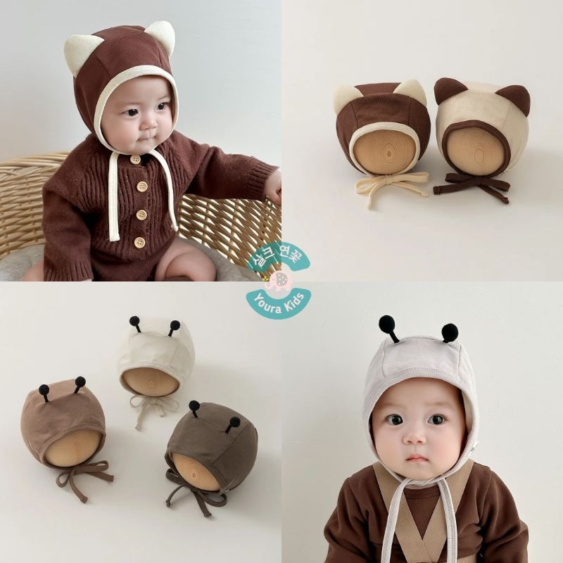 Jual 0-18 bln | Topi BONNET SOFT Cotton Anak Bayi Batita-HARE X POM2 ...