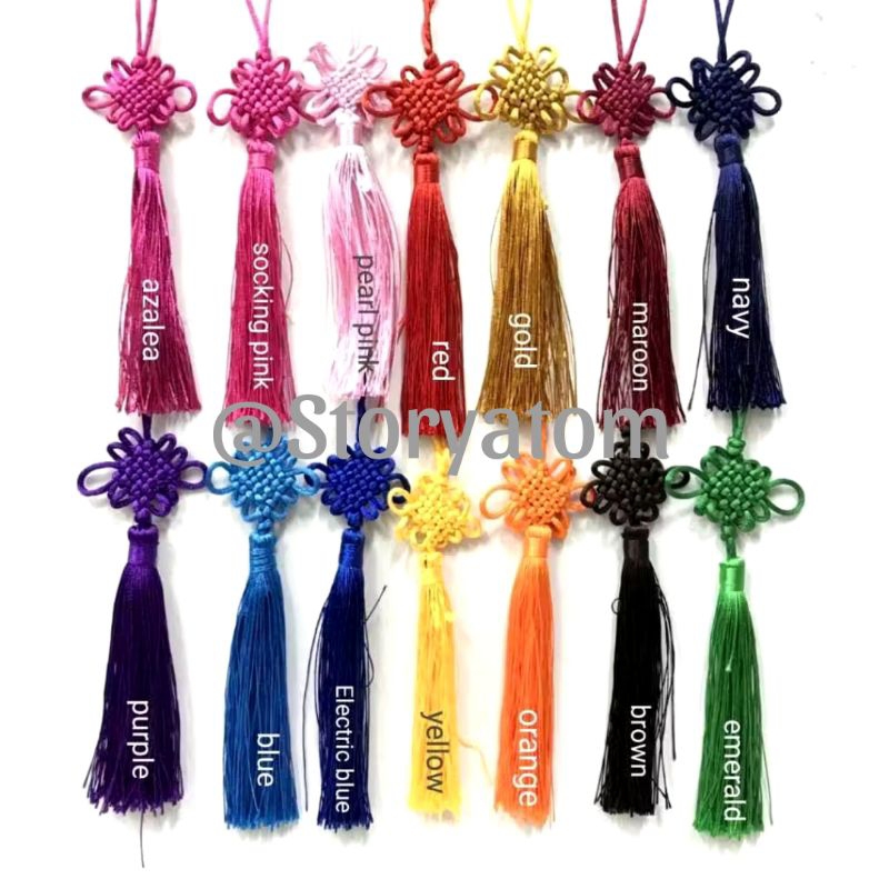 Jual 1PC-TASEL IMLEK ANYAM POLOS/ CHINESE TASSEL/ TASEL ANYAM RUMBAI ...