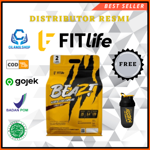 Jual Fitlife BEAZT Whey Concentrate 2 lbs 900 gram Susu Tinggi Protein ...