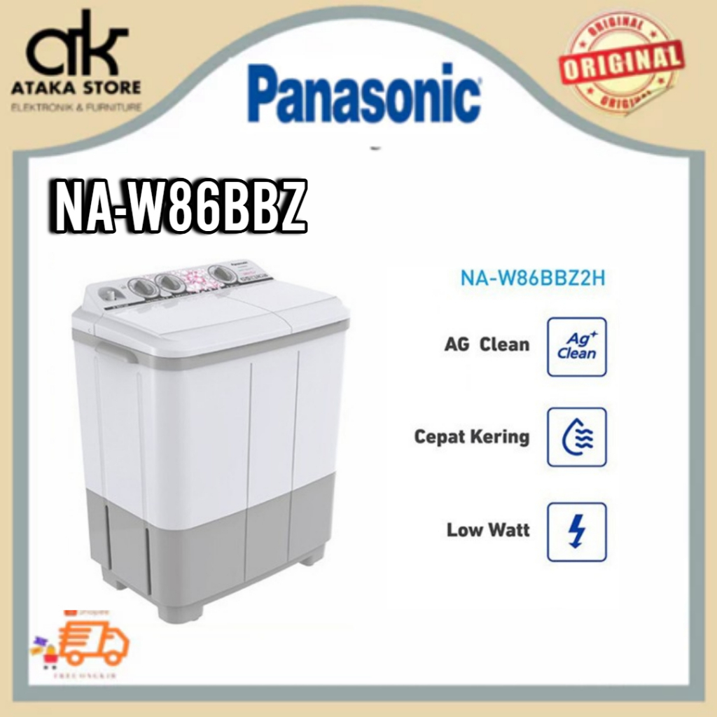 Jual MESIN CUCI PANASONIC 2 TABUNG NA-W86BBZ 8KG | Shopee Indonesia