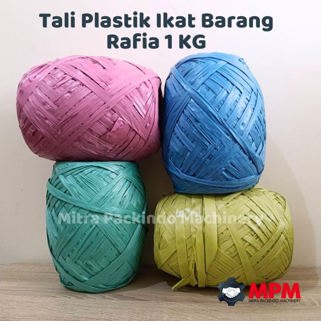 Jual Tali Rafia Warna 1 Kg / Tali Plastik Ravia Pengikat Barang ...